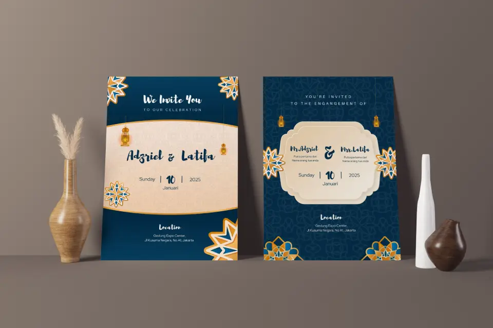 Undangan Wedding Statis – Canva – A4 – Member Area Hay Digital
